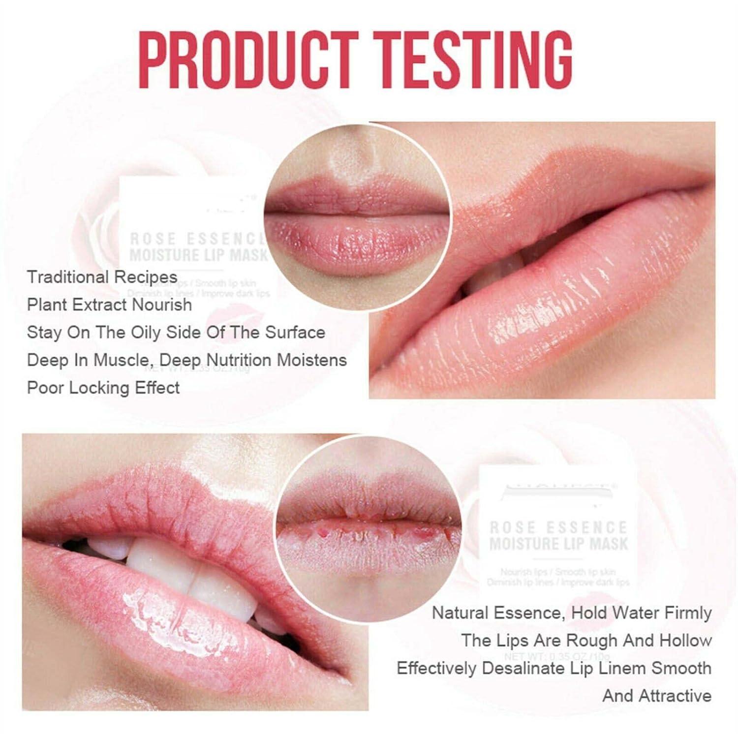 Hydrating Rose Lip Mask & Scrub Set | Overnight Repair & Daytime ...