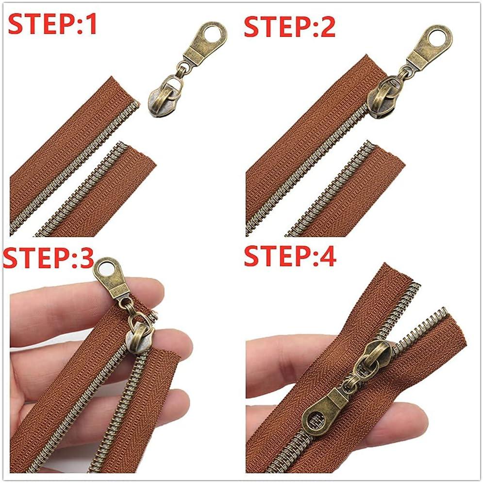 MebuZip 5 Antique Brass Metallic Nylon Coil Zippers - Bulk 10 Yard Roll ...