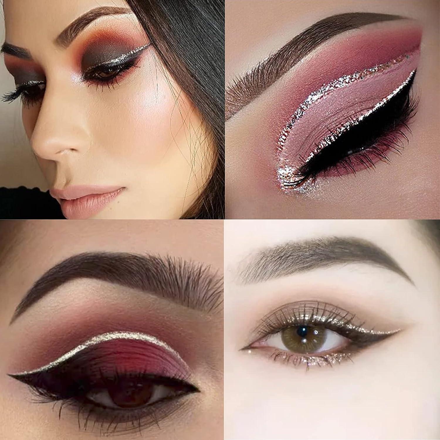 silver glitter eyeliner liquid