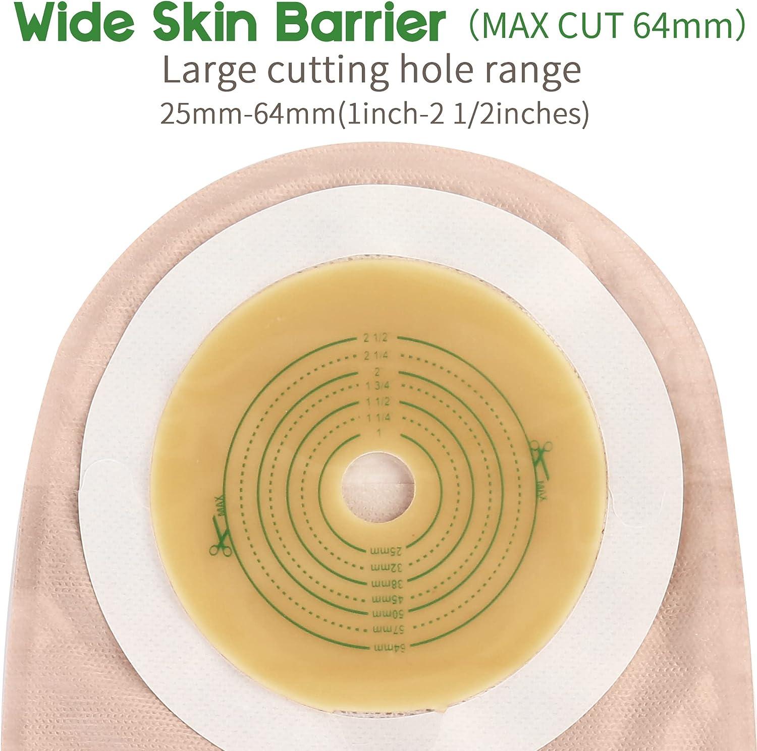 LotFancy Colostomy Bags 20-Pack: One Piece Drainable Pouches for ...