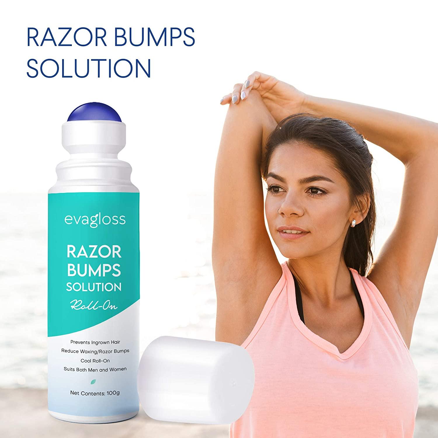 Evagloss Razor Bumps Solution - After-Shave Repair Serum for Ingrown ...