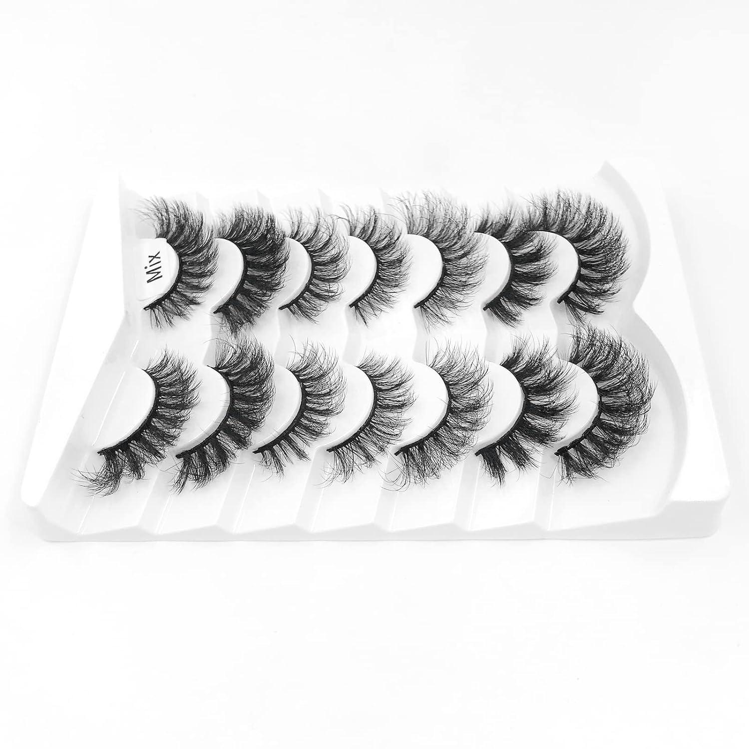 IFLOVEDEKD 7 Styles False Eyelashes - Natural Look 3D Fake Lashes 7 ...