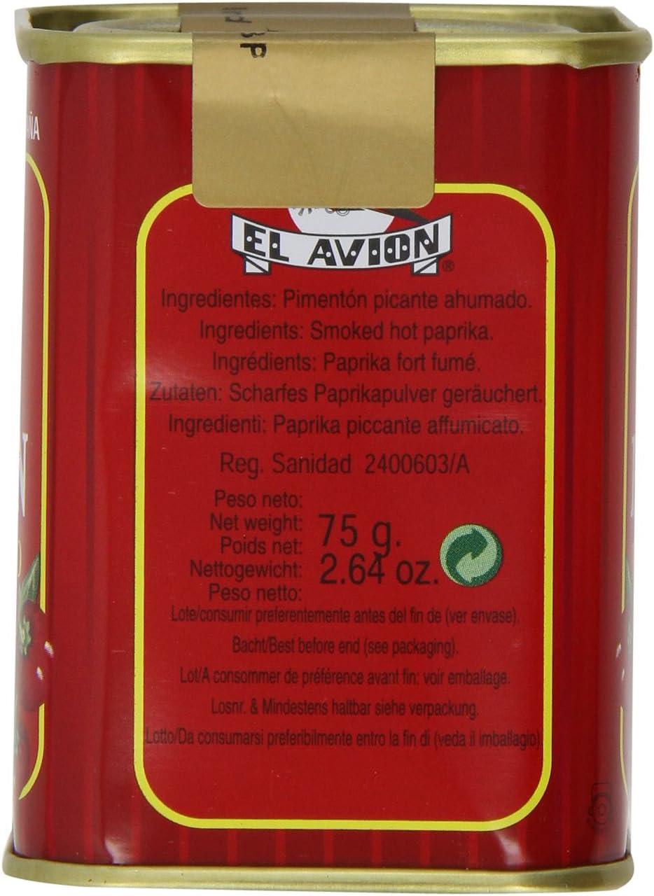 El Avion Smoked Hot Paprika 75g - Pimenton Picante Ahumado - Red Pack ...