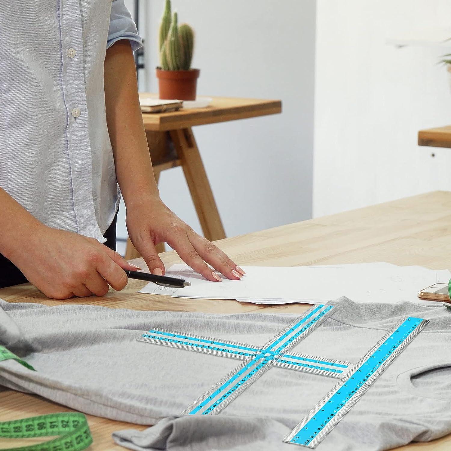 Acrylic T-Shirt Alignment Ruler Set - 3 Pcs Shirt Placement Guide Tool ...