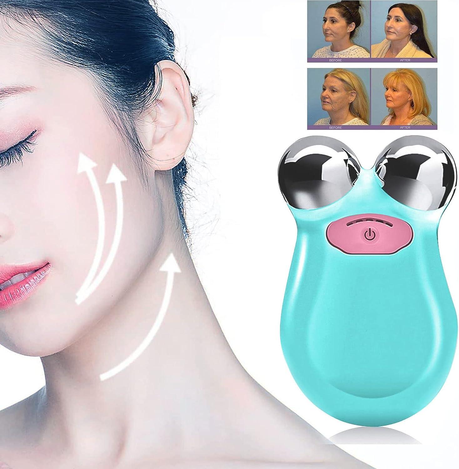 Microcurrent Face Roller - Lift and Tighten Skin | USB Mini Spa for ...