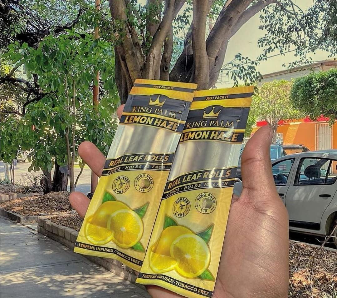 King Palm Lemon Haze Mini Pre Rolls - 2-Pack (1g Each) | Flavoured Hemp ...