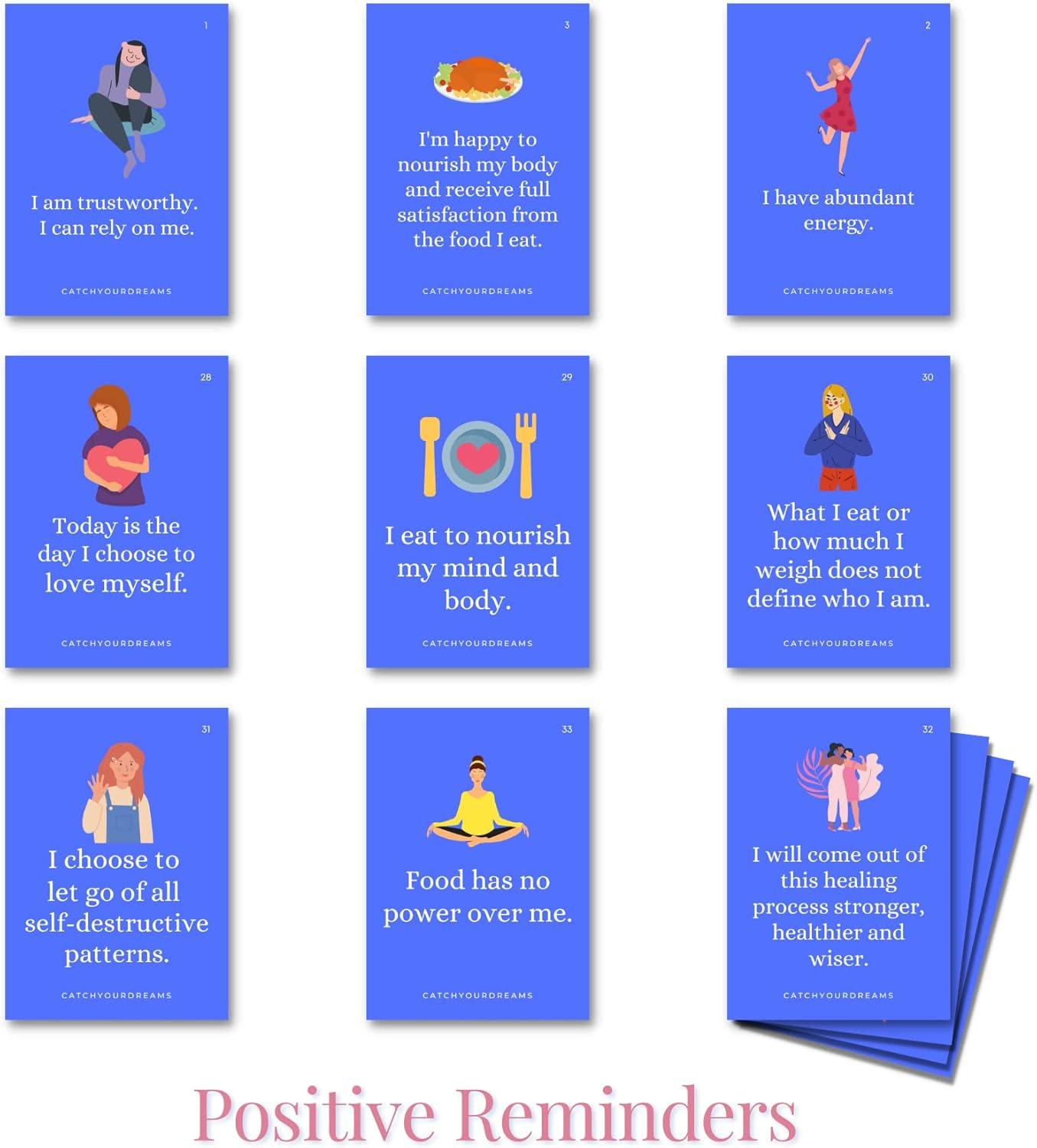 Catchyourdreams Anorexia Affirmation Cards | Positive Recovery Messages ...