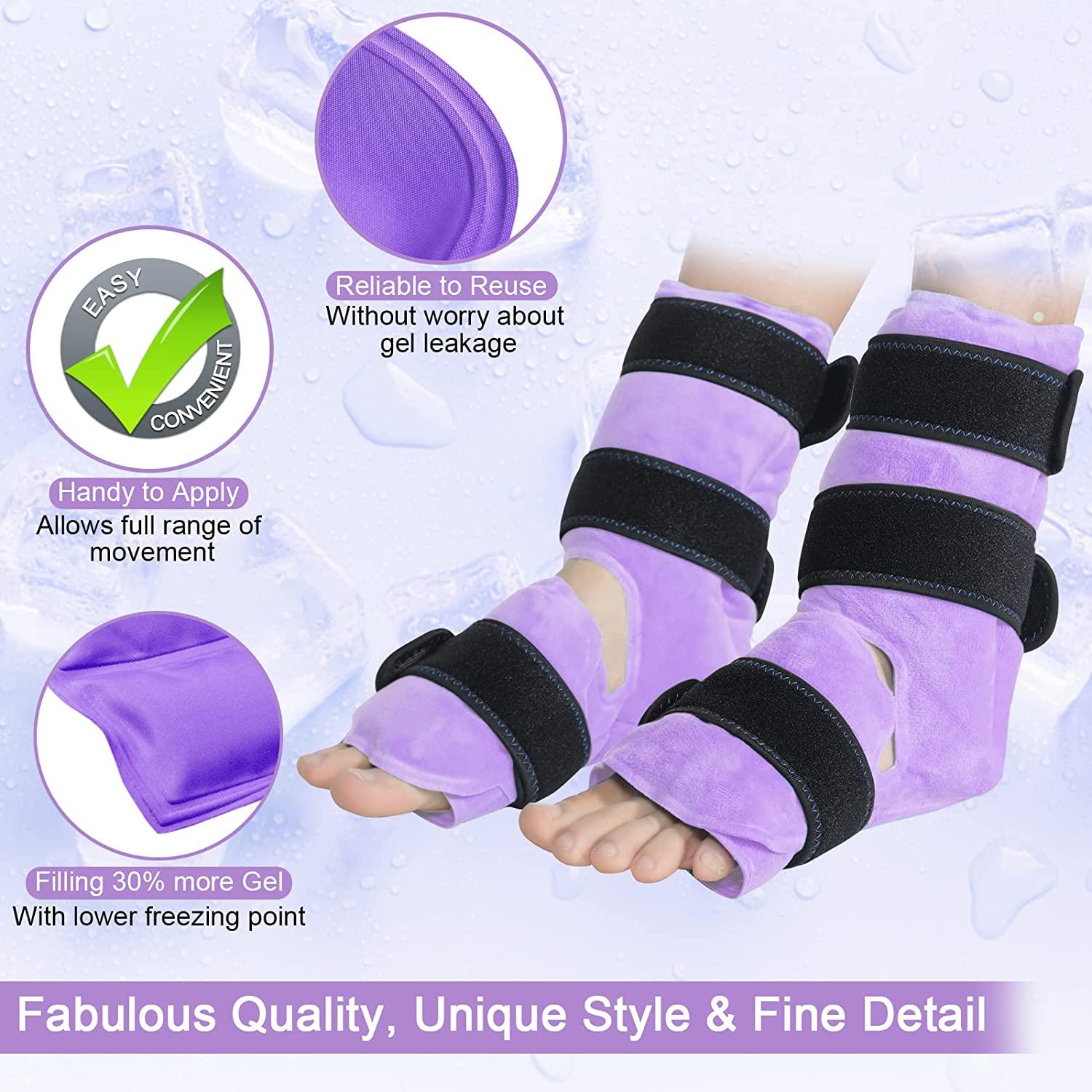 REVIX Ankle Ice Pack Wrap for Pain Relief - Reusable Cold Compression ...
