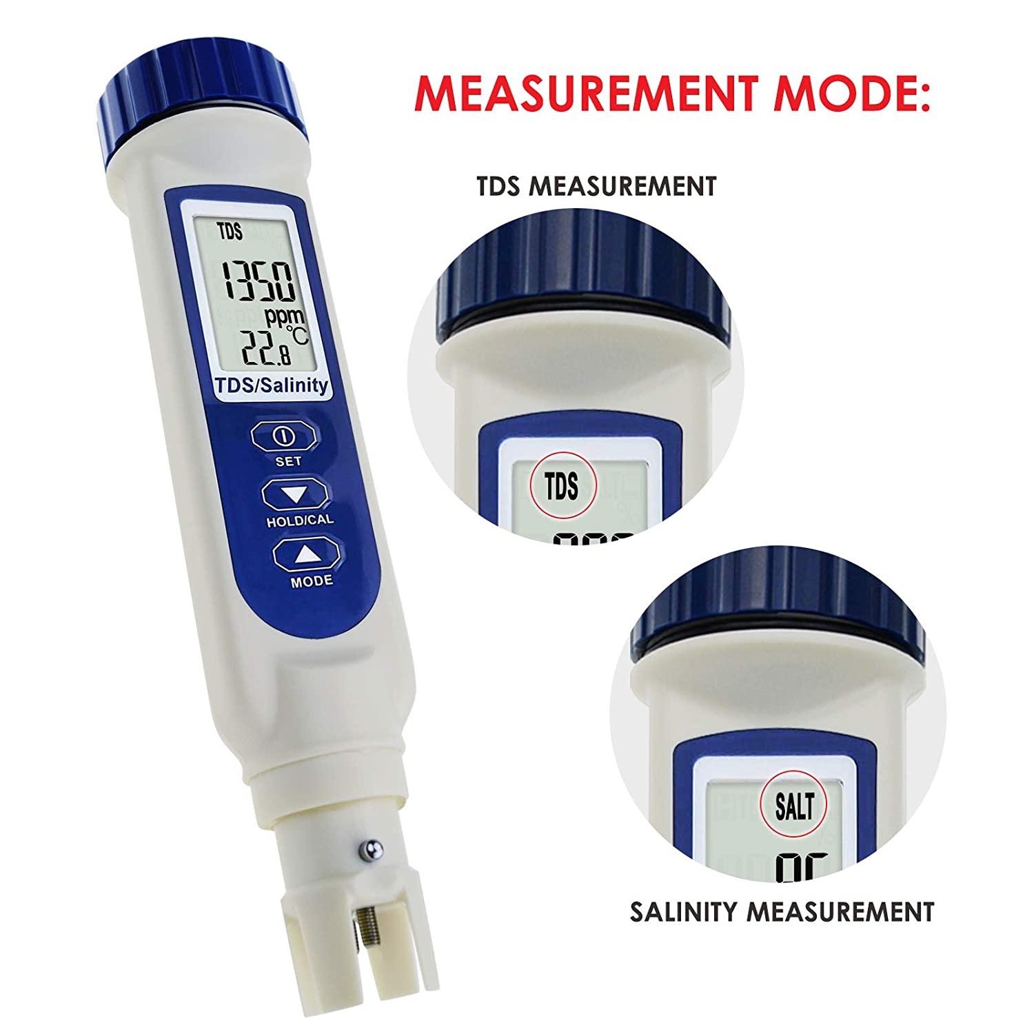 High Accuracy Salinity Tester with Automatic Calibration for Salt Water ...