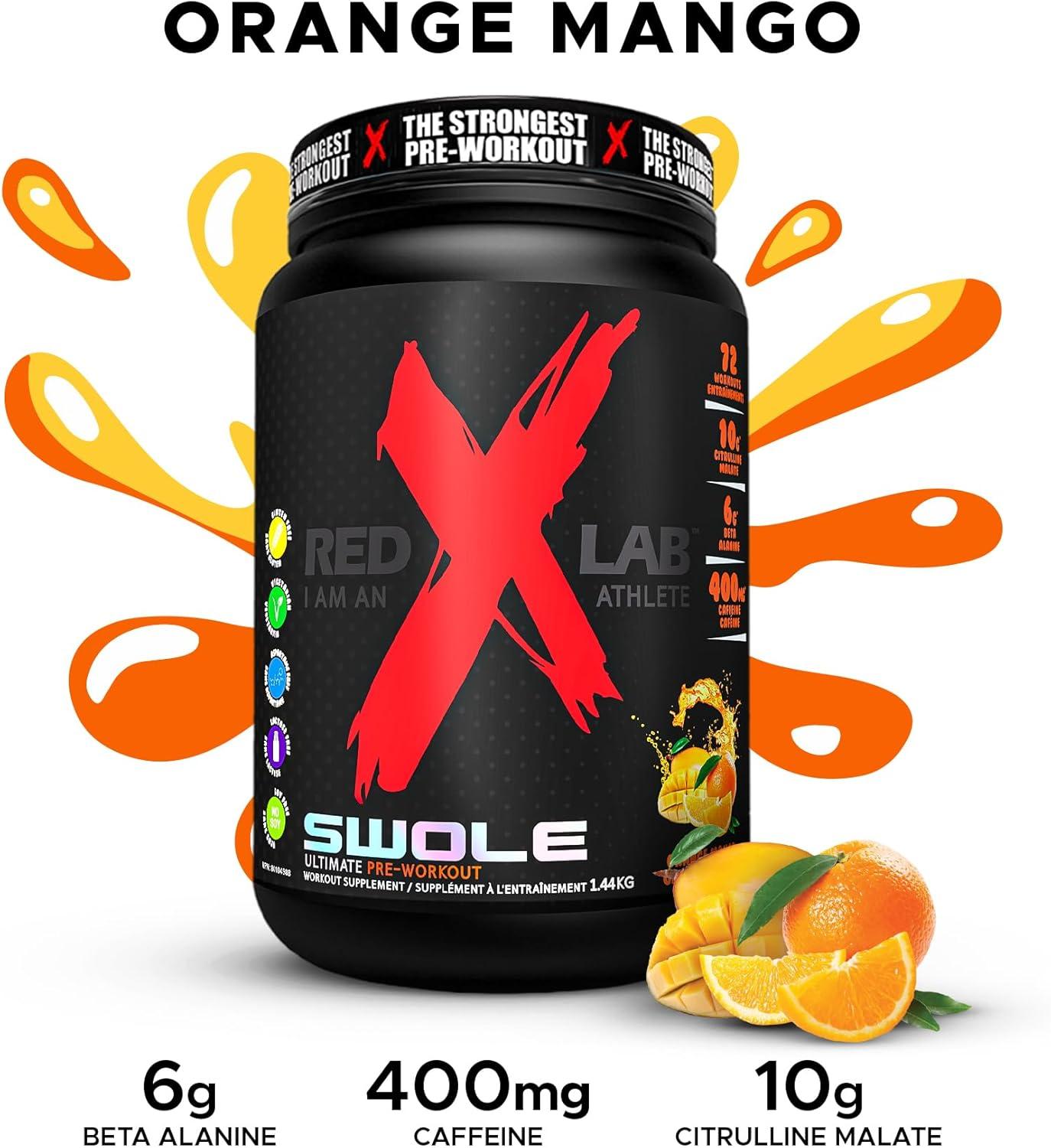 Red X Lab Swole Pre-Workout Powder Pumps & Strength Extreme Intensity ...
