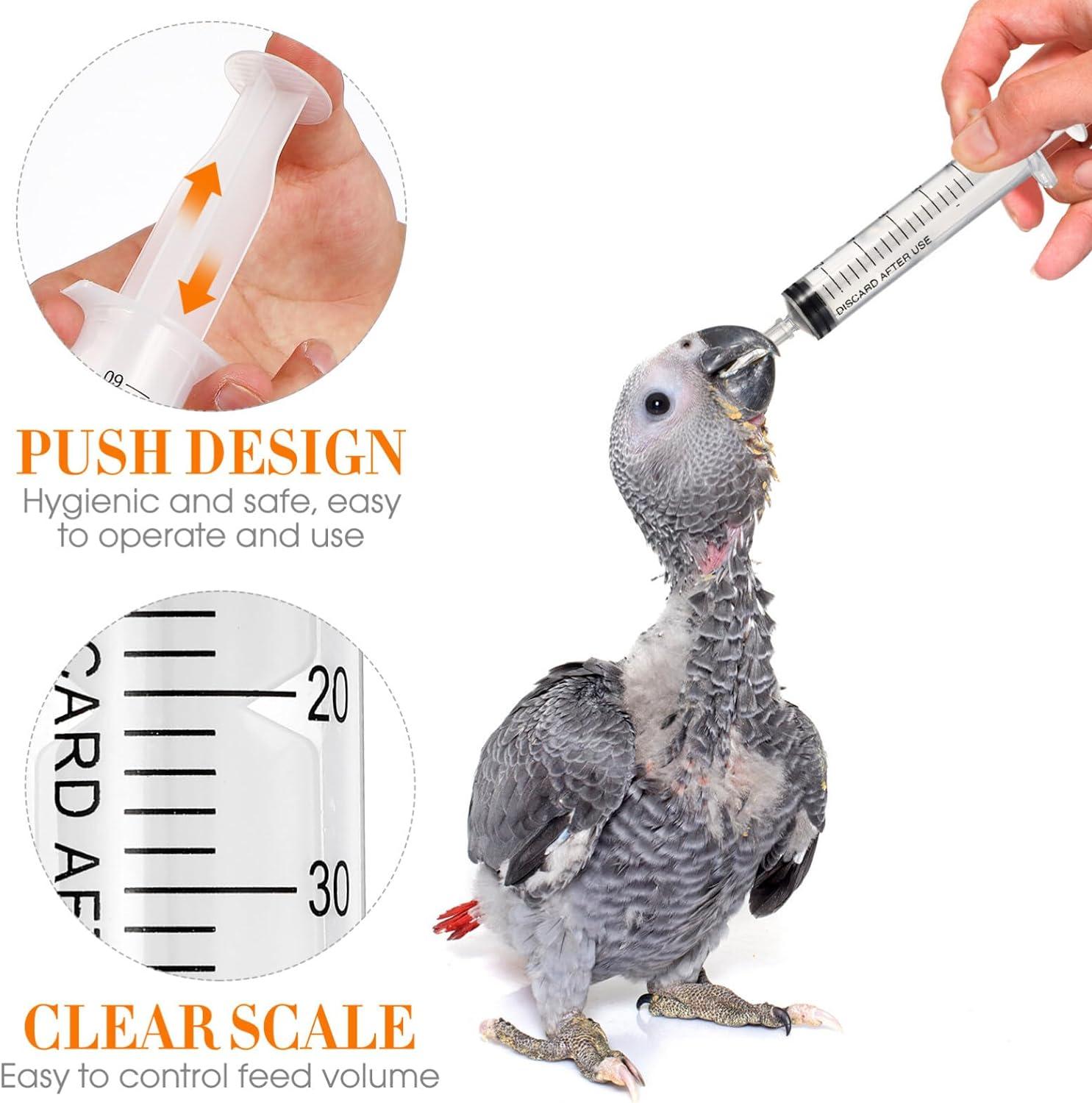 VILLCASE Bird Feeding Syringe Set Baby Birds Syringe Feeder Parrot ...