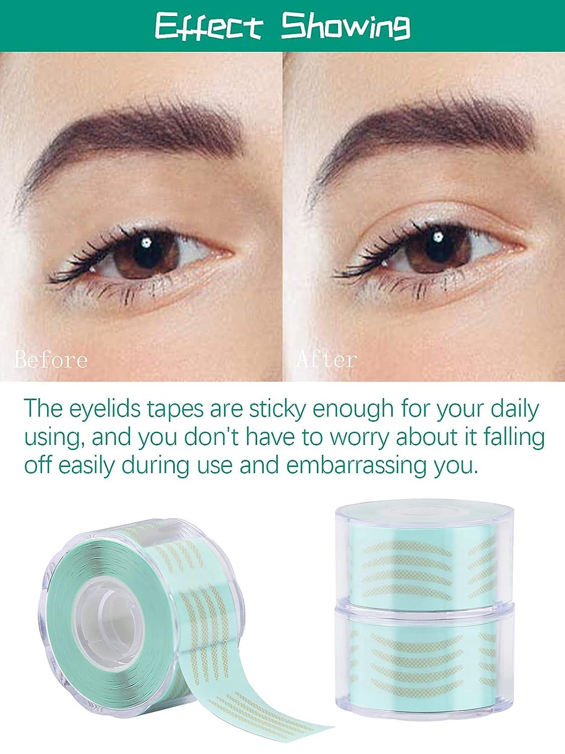 1800 PCS Lorvain Breathable Eyelid Tape: 3 Rolls Single-sided Eye ...