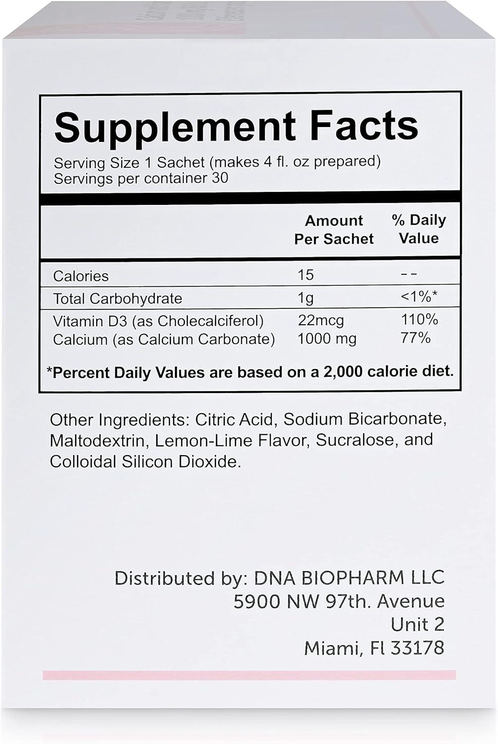 DNA Calcium 1000mg & Vitamin D3 880 IU Effervescent Granules - 30 Sachets | Buy Now with Express ...