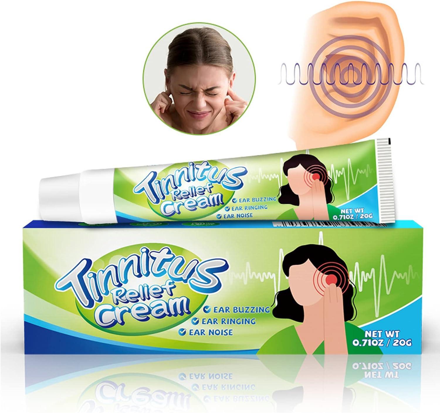 0.7oz Tinnitus Relief Cream - Plant Extract Treatment for Ear Ringing ...