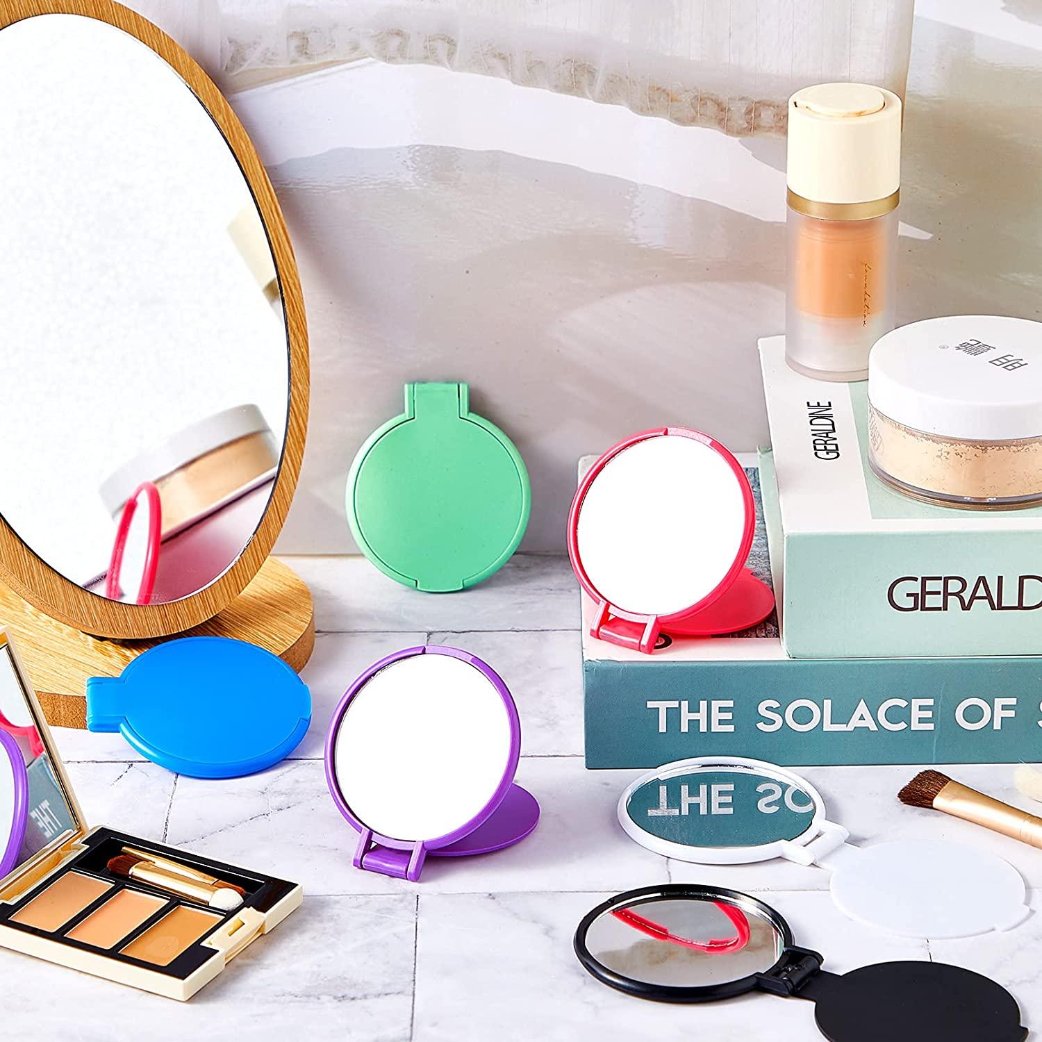 Mini Folding Compact Mirror Set - Vintage Portable Travel Makeup Mirror ...