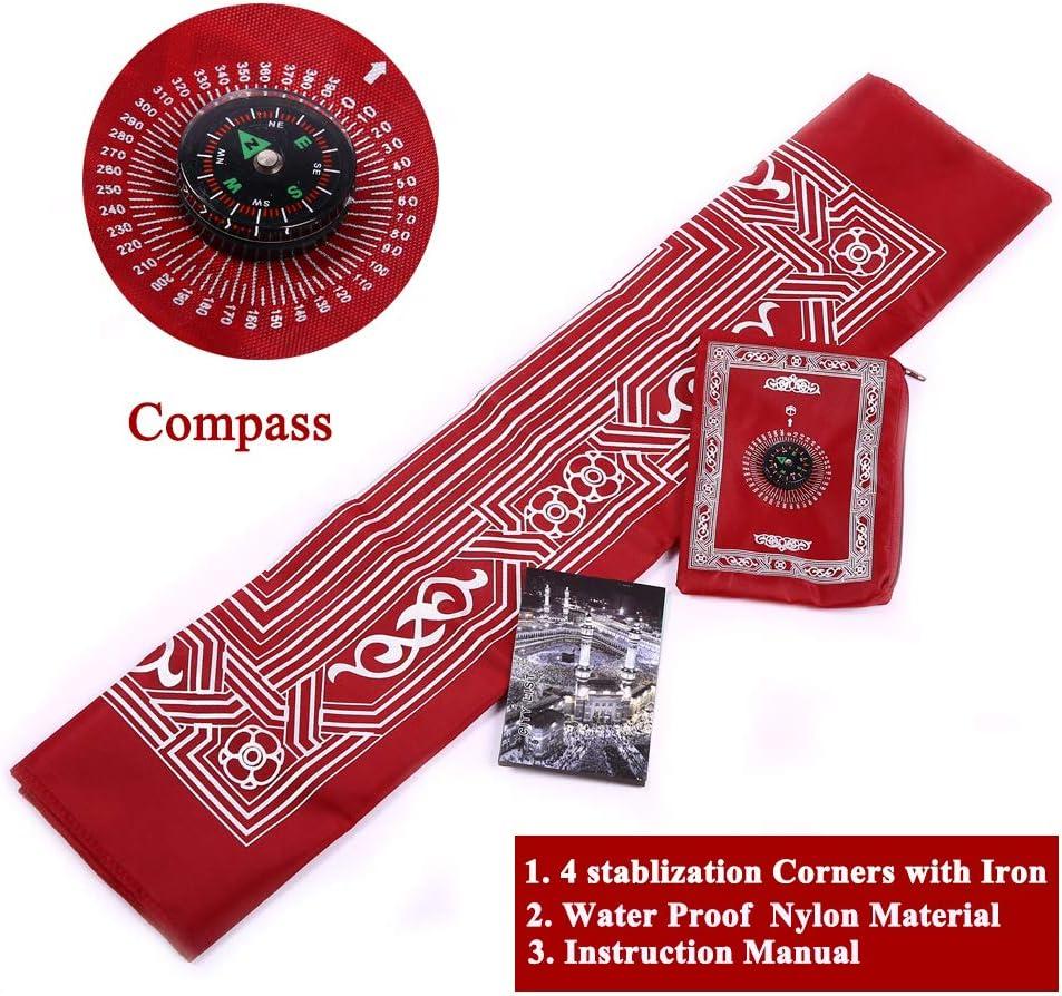Portable Muslim Prayer Rug with Compass - Travel Prayer Mat for Outdoor ...