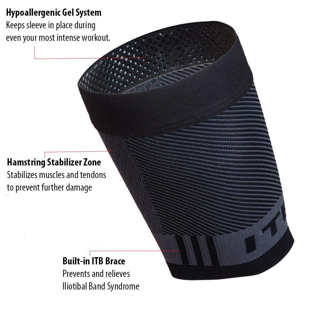 OrthoSleeve X-Large Thigh Quad Brace for Pain Relief Hamstring Weakness ...