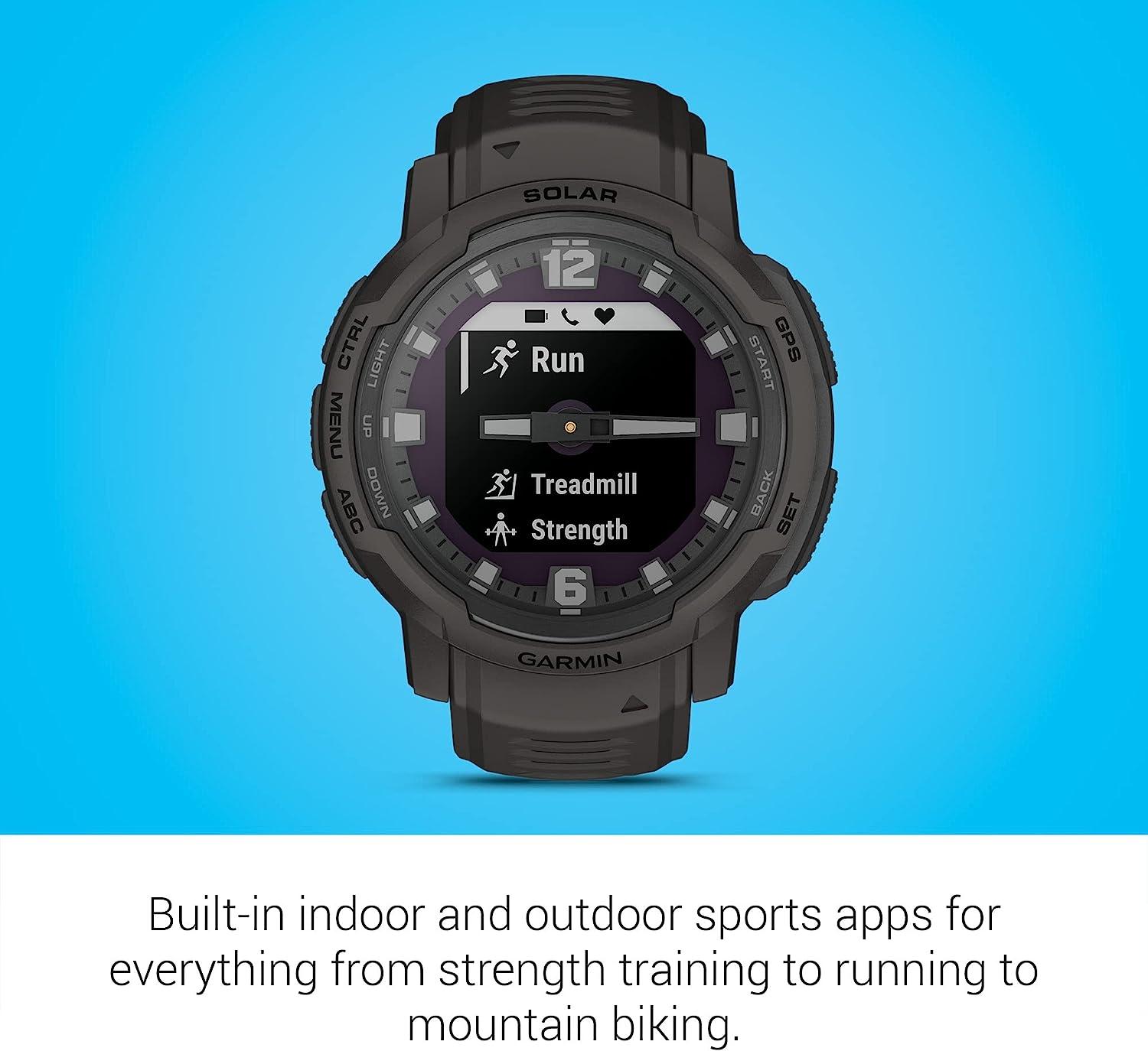 Garmin Instinct Crossover Solar Rugged Hybrid Smartwatch with Solar ...
