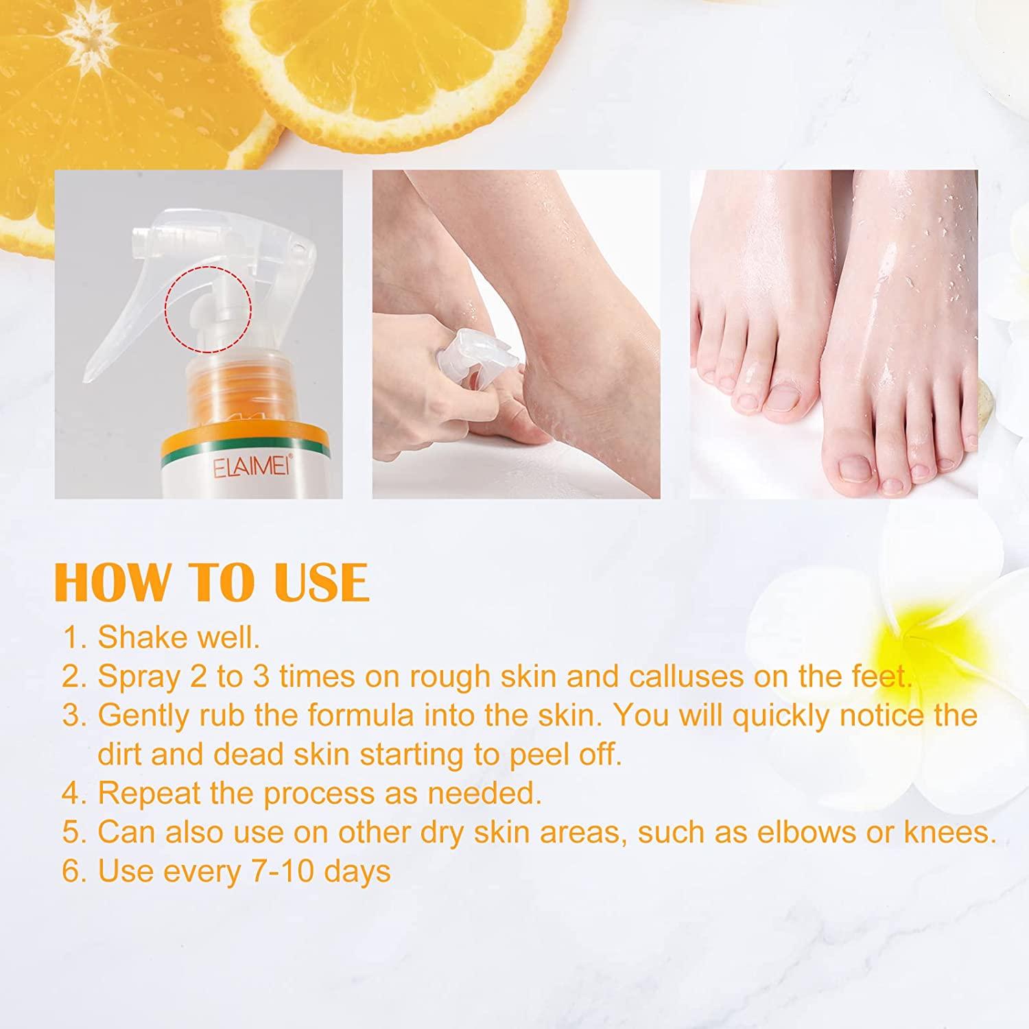 Hydrating Foot Peel Spray - Remove Dead Skin in Seconds | Exfoliating ...