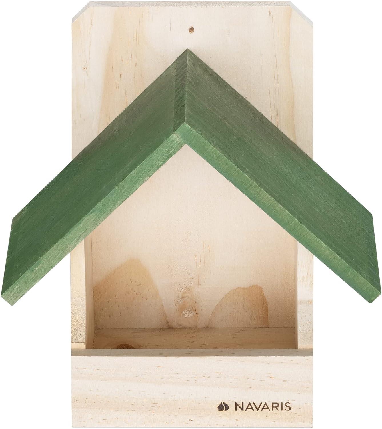 Navaris Small Bird Nest Box - Wooden Robin, Hummingbird, Parakeet ...