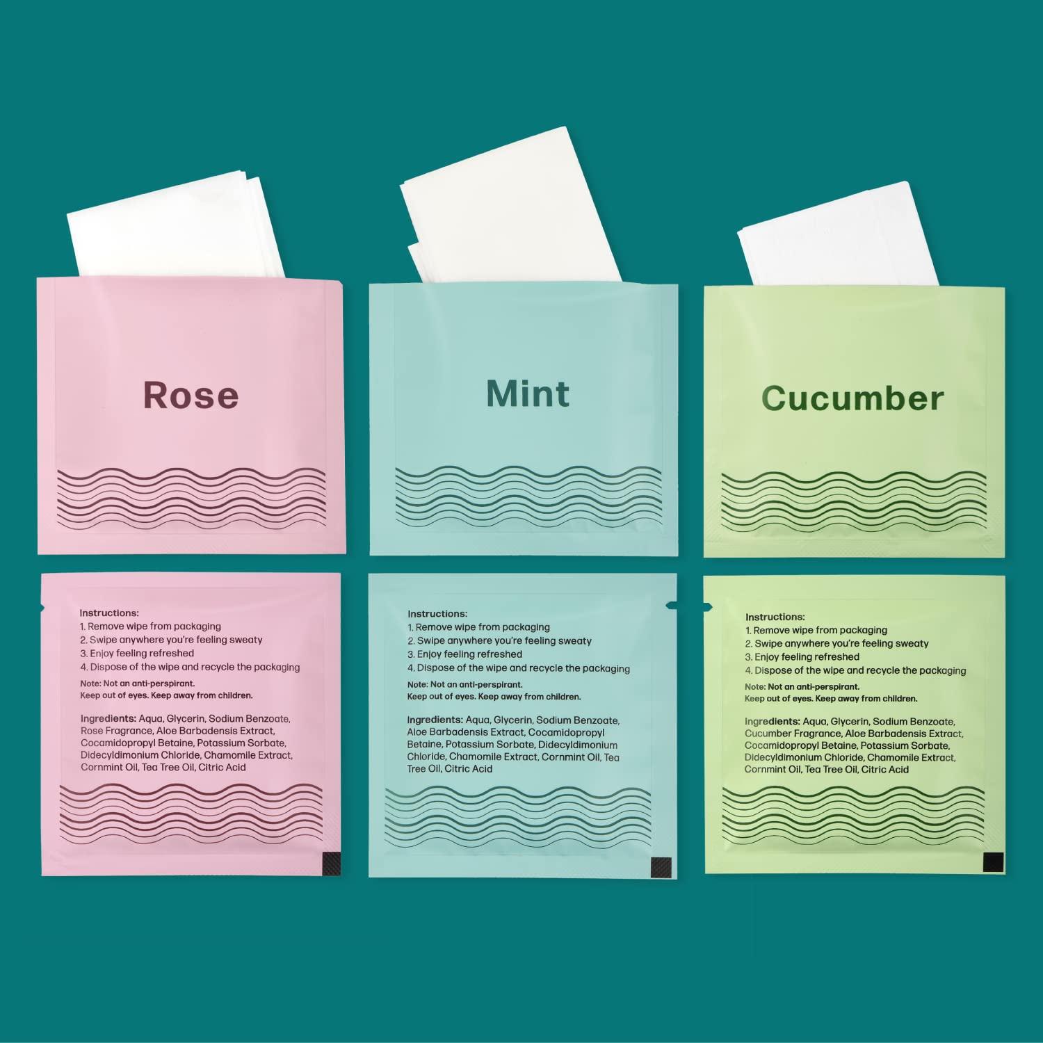 Dew Well Refresh Deodorant Wipes - Aluminum, Paraben, and Sulfate Free ...