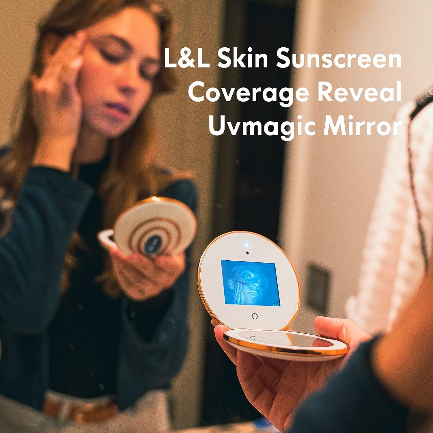 L&L SKIN UVmagic Mirror Compact - Travel Makeup Mirror with UV Camera ...