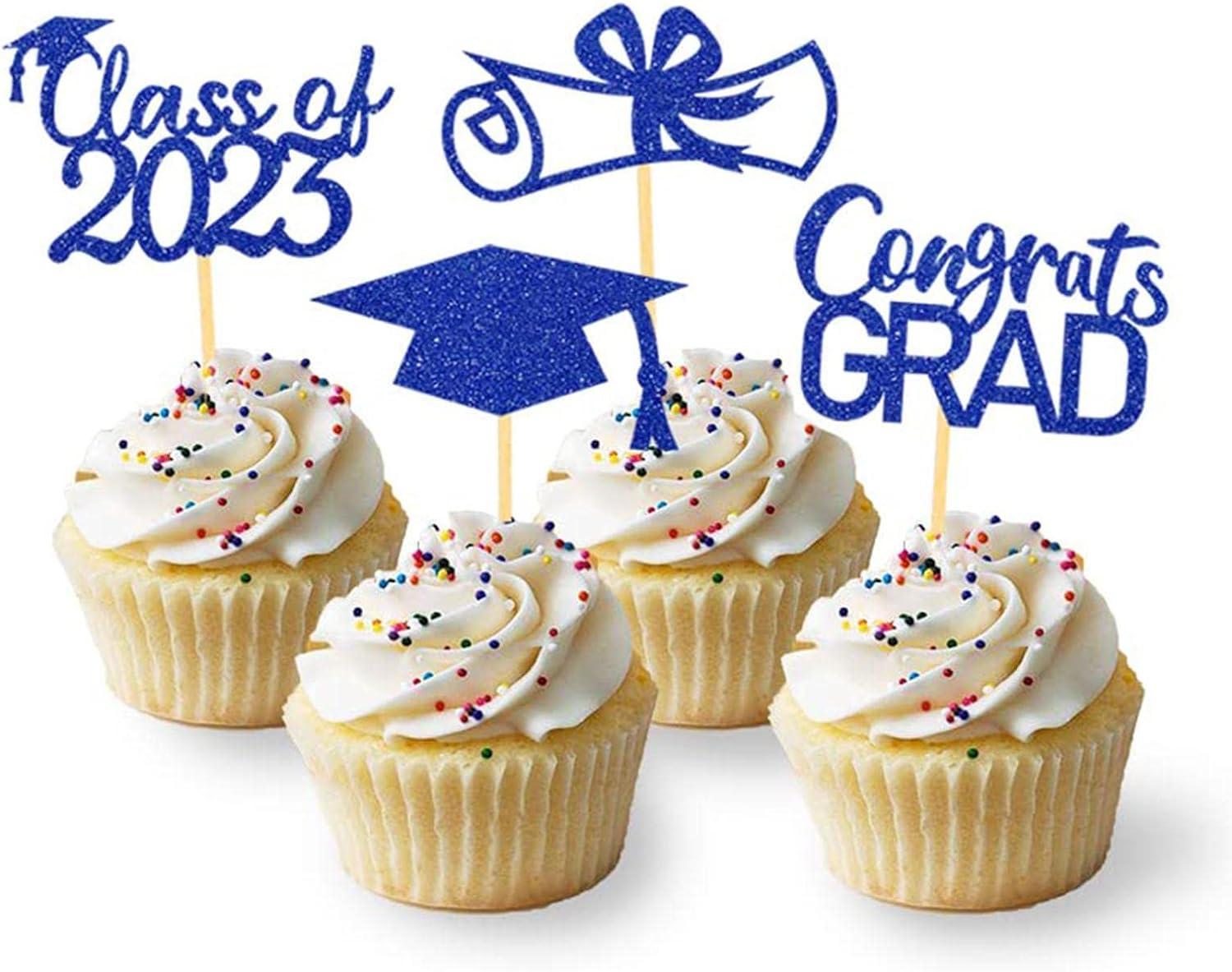 Raxove 2023 Cupcake Toppers - Graduation Theme Cupcake Toppers Class of ...
