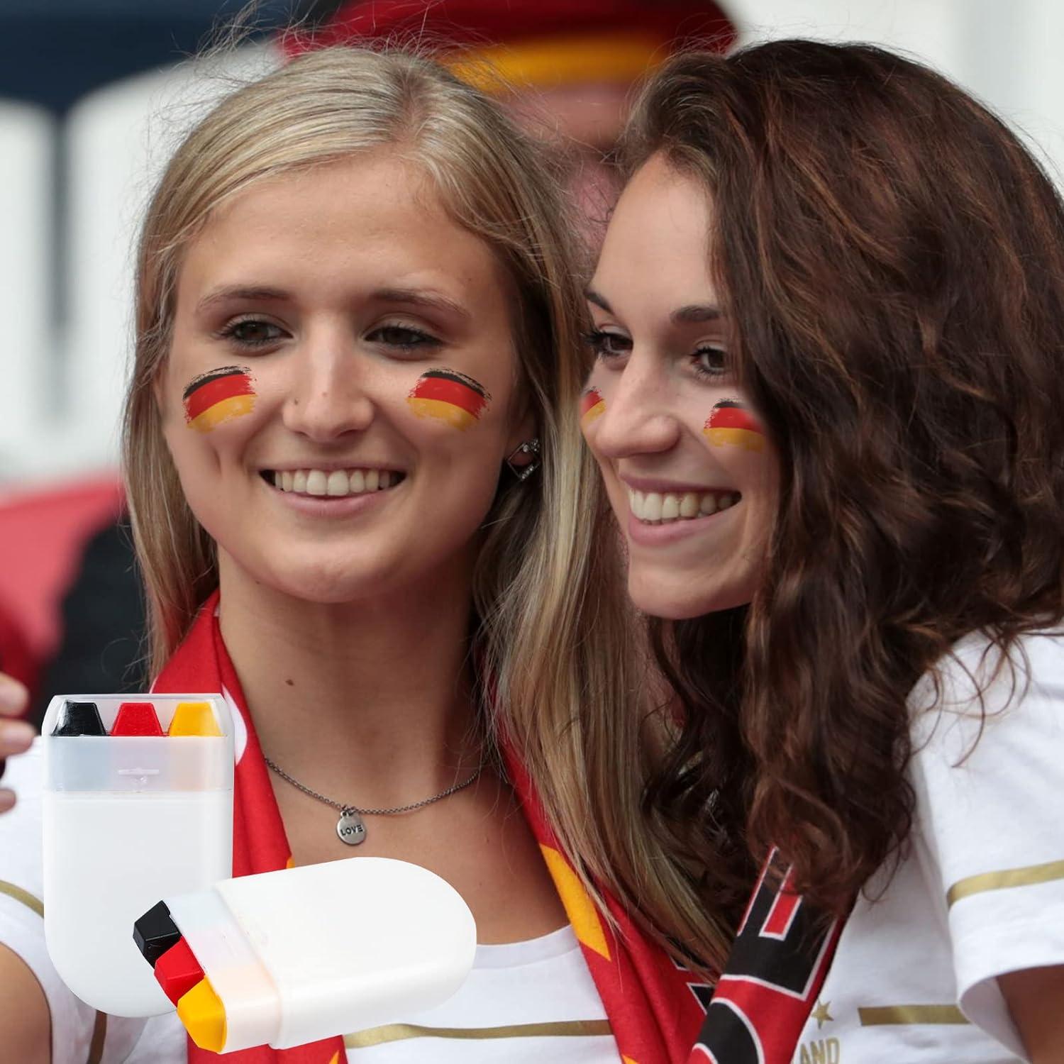 2 Pack Germany Face Paint Crayon Stick with Black Red and Yellow Color ...