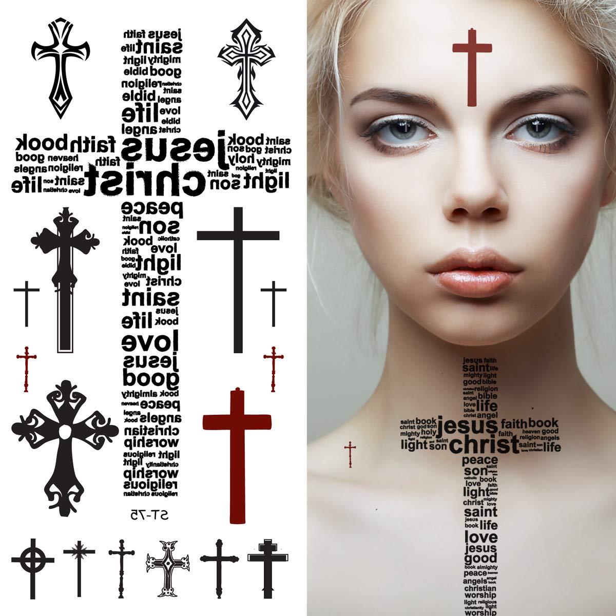 Cross Under Skin Tattoo