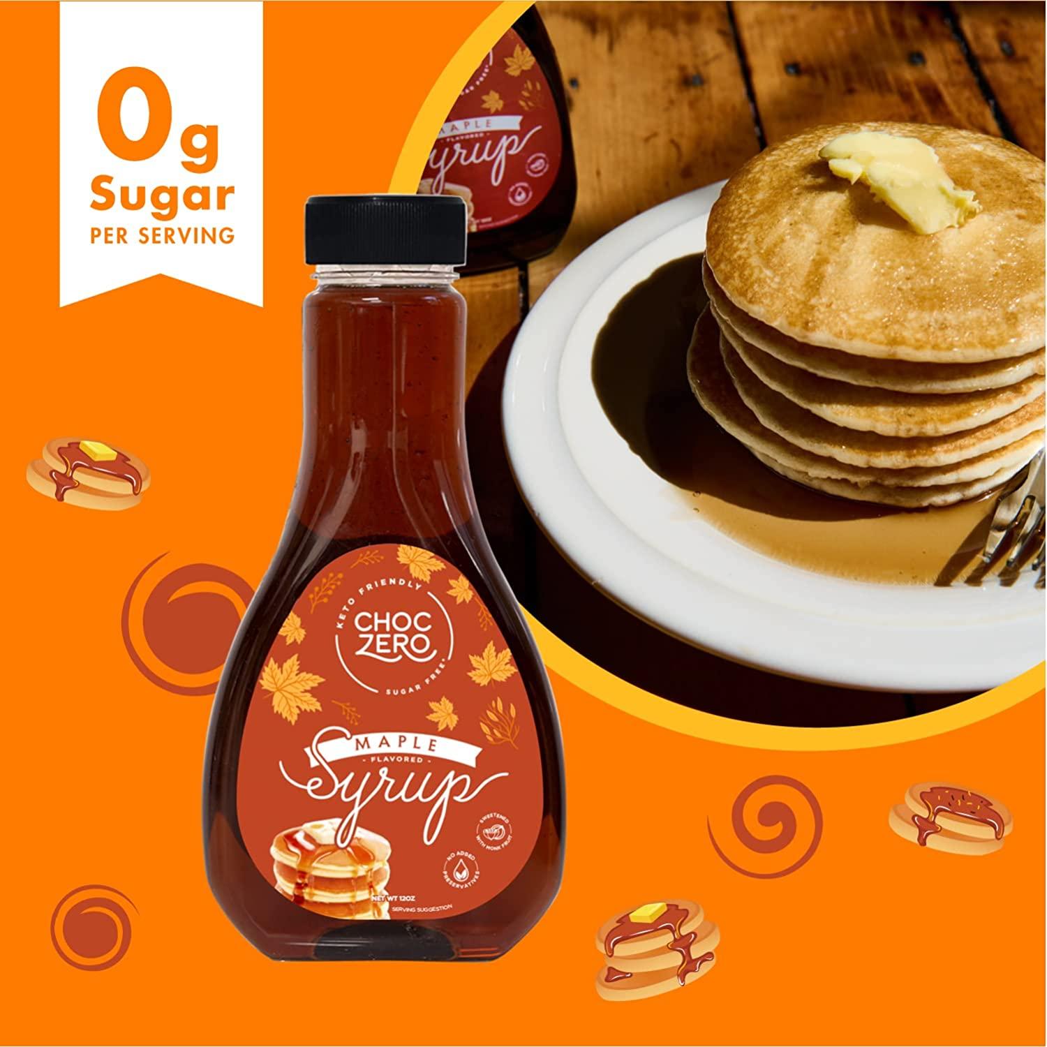 ChocZero Maple Syrup - Sugar-Free, Keto, Vegan, Gluten-Free (12 oz ...