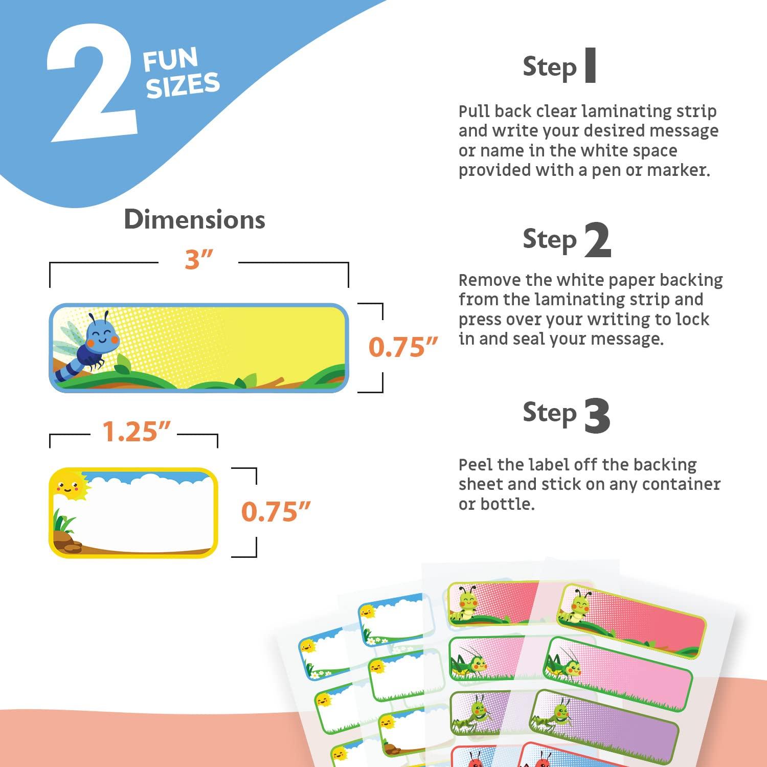 Sprout Stickers Baby Bottle Labels for Kids and Babies - 96 Daycare ...