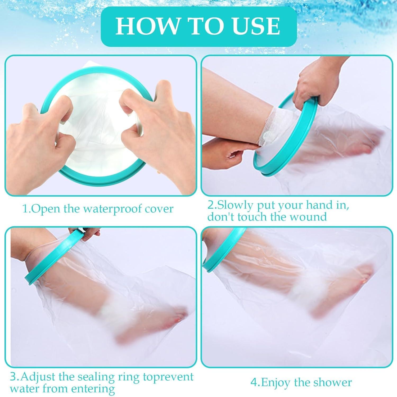 Waterproof Foot Cast Cover for Shower - Reusable Leg Guard Protector ...