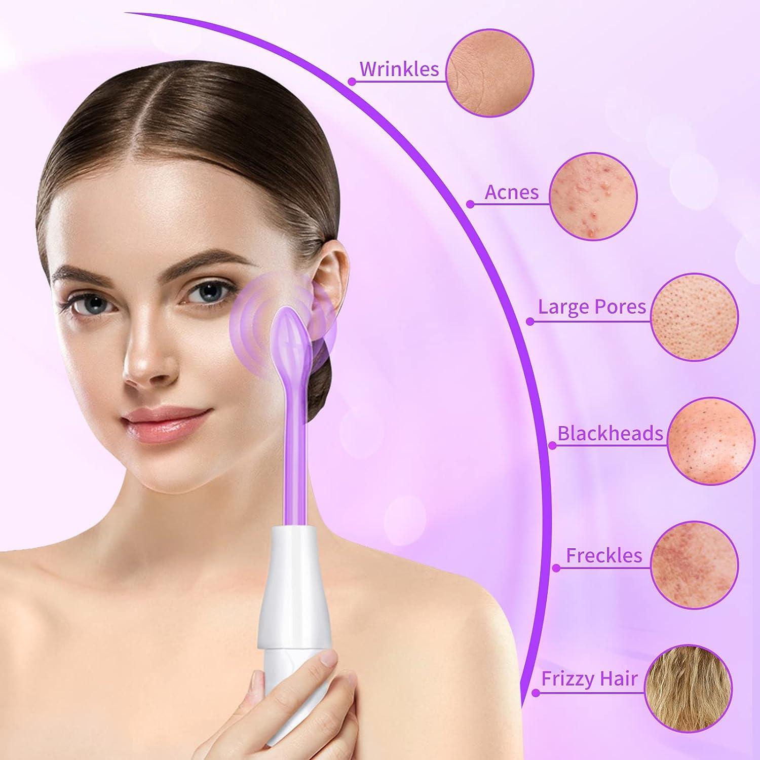 High Frequency Facial Wand Set - 4 Piece Machine for Face, Eyes, Hair ...