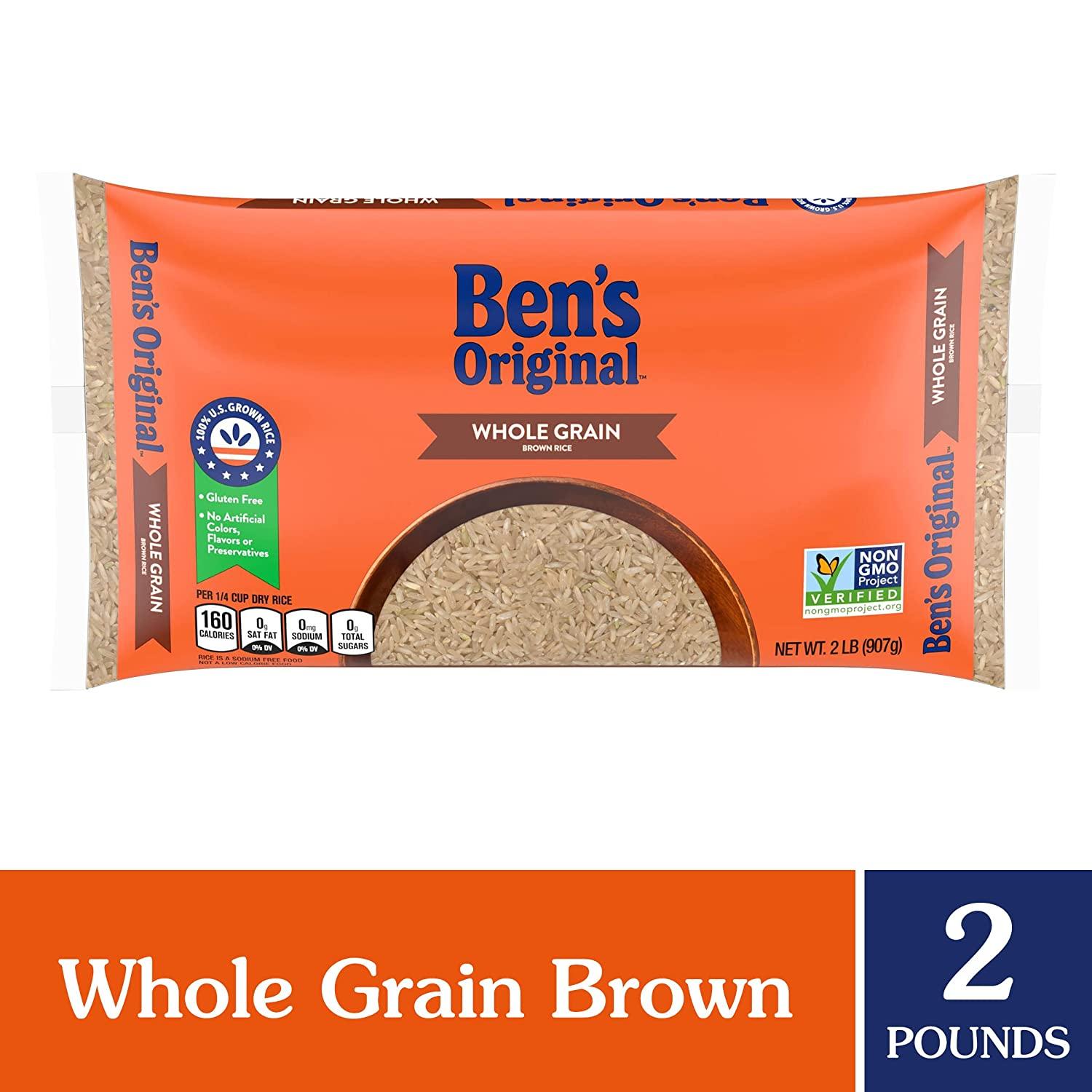 BEN'S ORIGINAL Whole Grain Brown Rice 2 lb Bag - Pack of 1 | Buy Now with Express International ...