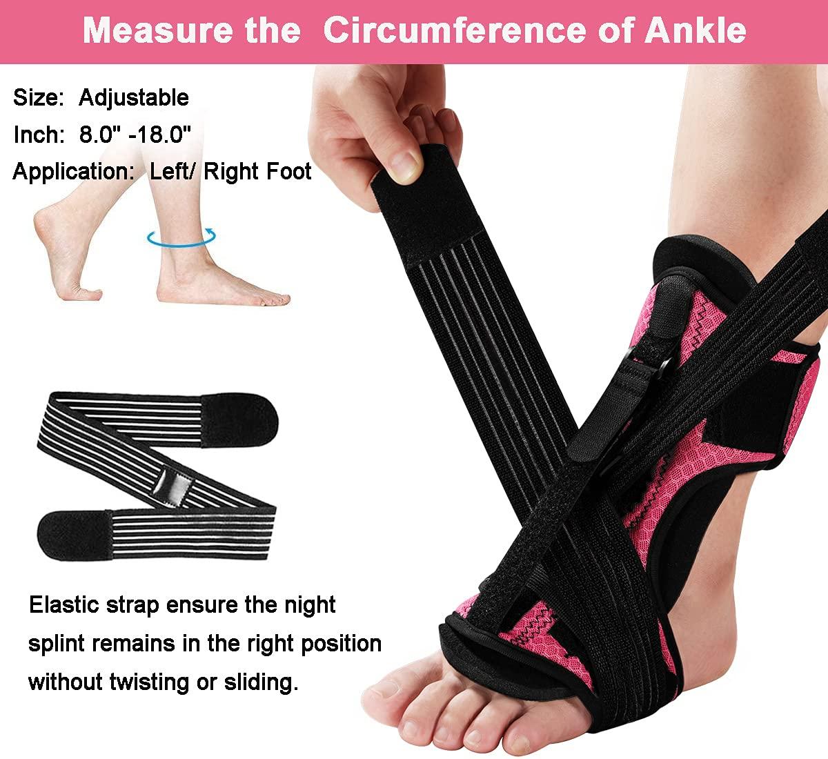 Adjustable Plantar Fasciitis Night Splint for Pain Relief - Breathable ...