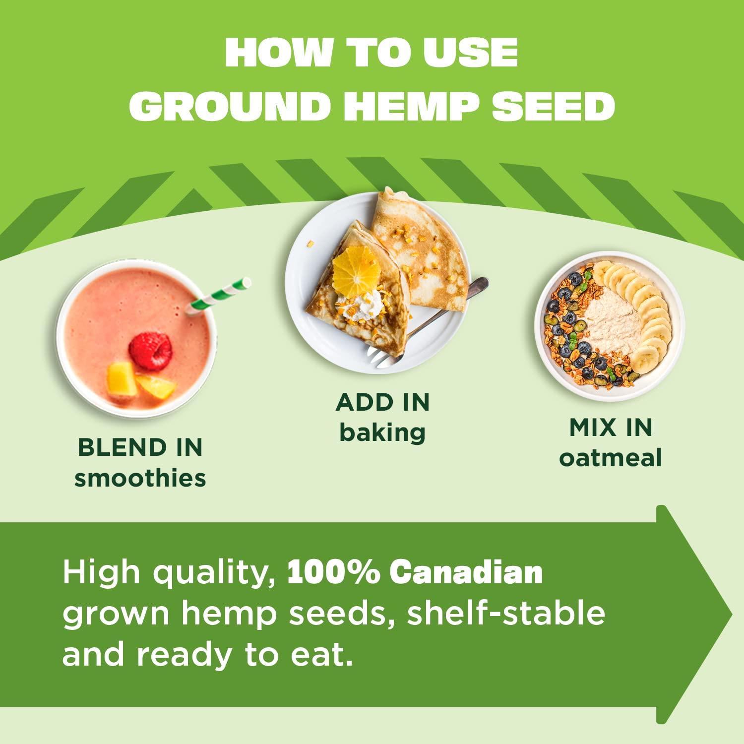 Manitoba Harvest Organic Ground Hemp Seed 7 oz - Plant Based Protein ...