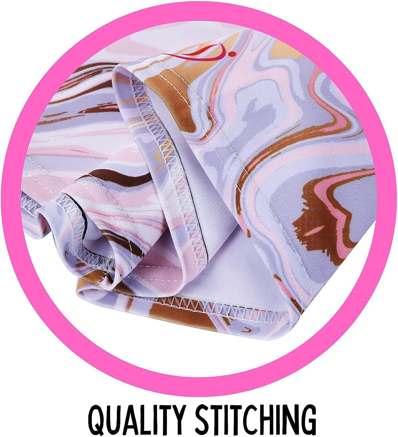 Dancina Marble Line Gymnastics Leotards for Girls + Shorts Set | Pink ...