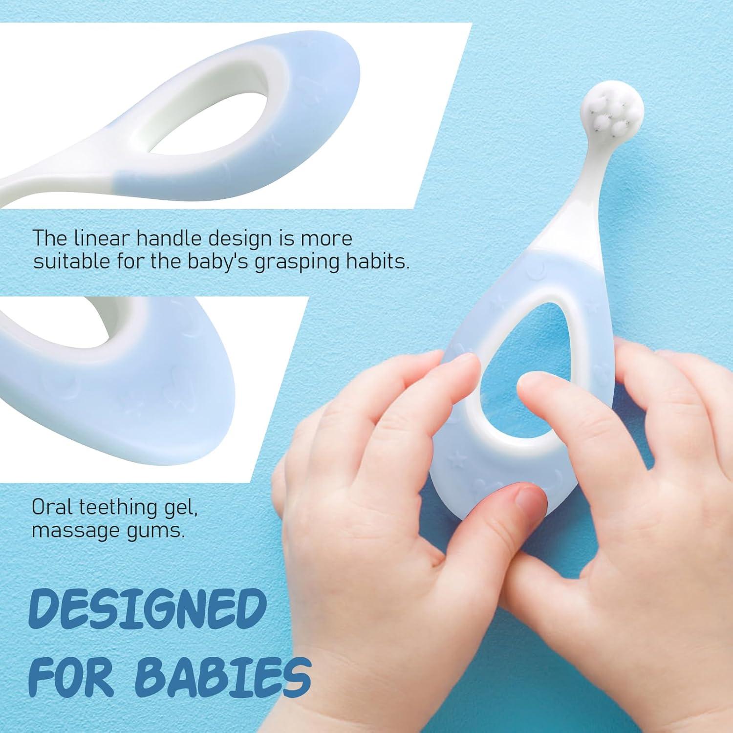 Ultra Soft Baby Toothbrush Set for 6-24 Months | Gentle Gum Care with ...