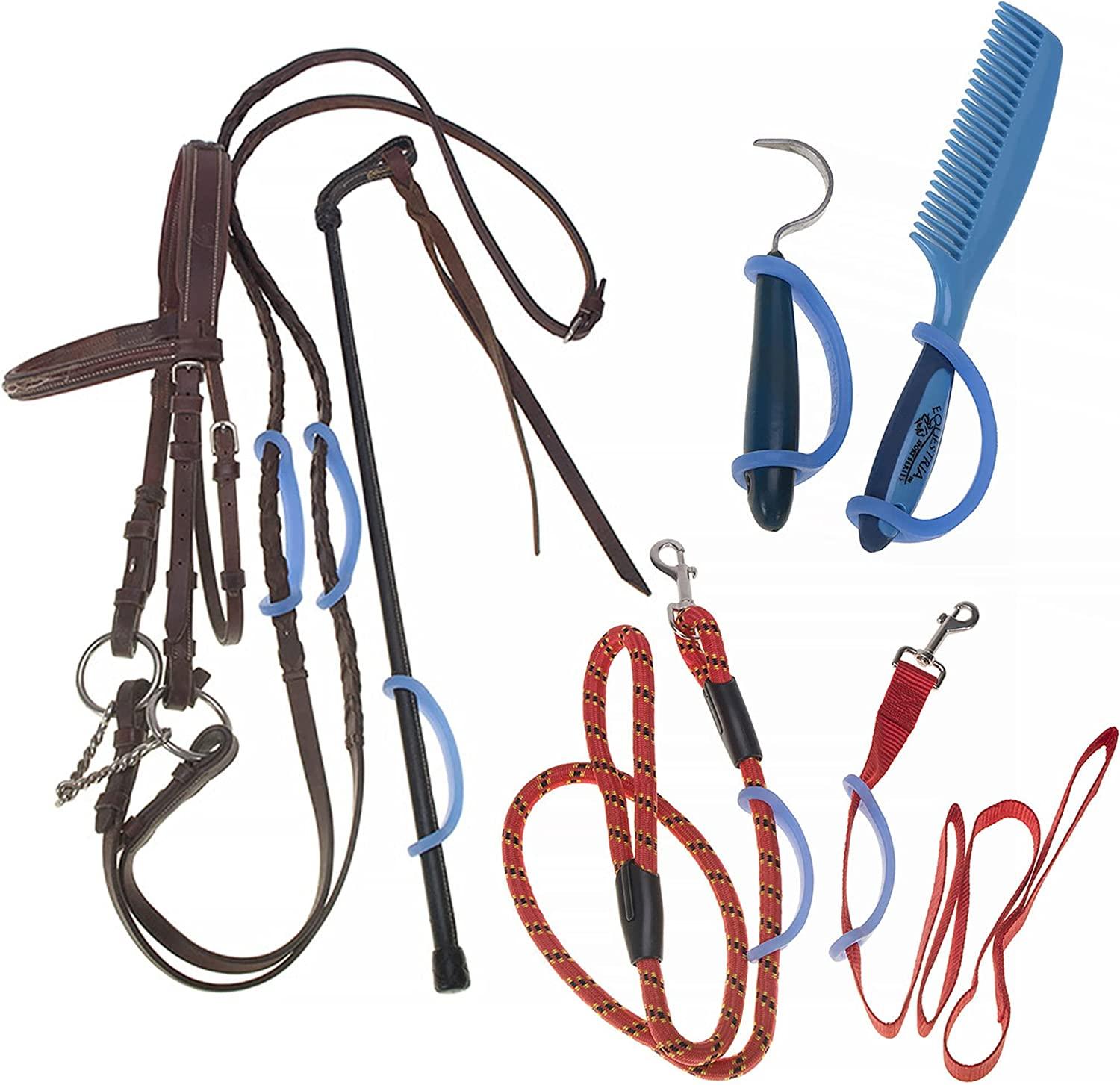 EazyHold Blue Silicone Universal Cuff 2-Pack - Assistive Hand Grip for ...