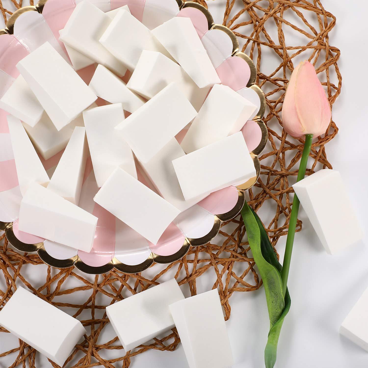 100 Pieces Latex Makeup Foam Wedges | Cosmetic Sponges for Foundation ...