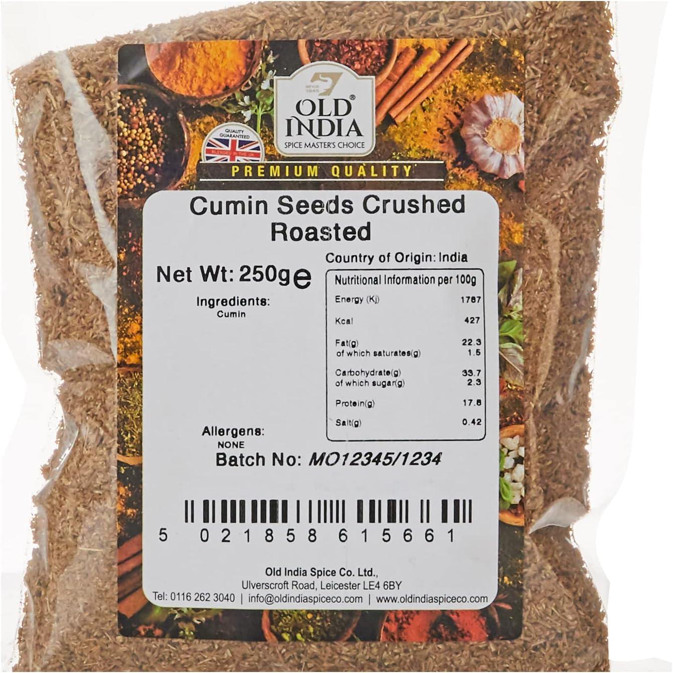 Old India Crushed Roasted Cumin Seeds 250g - Premium Quality Spice ...