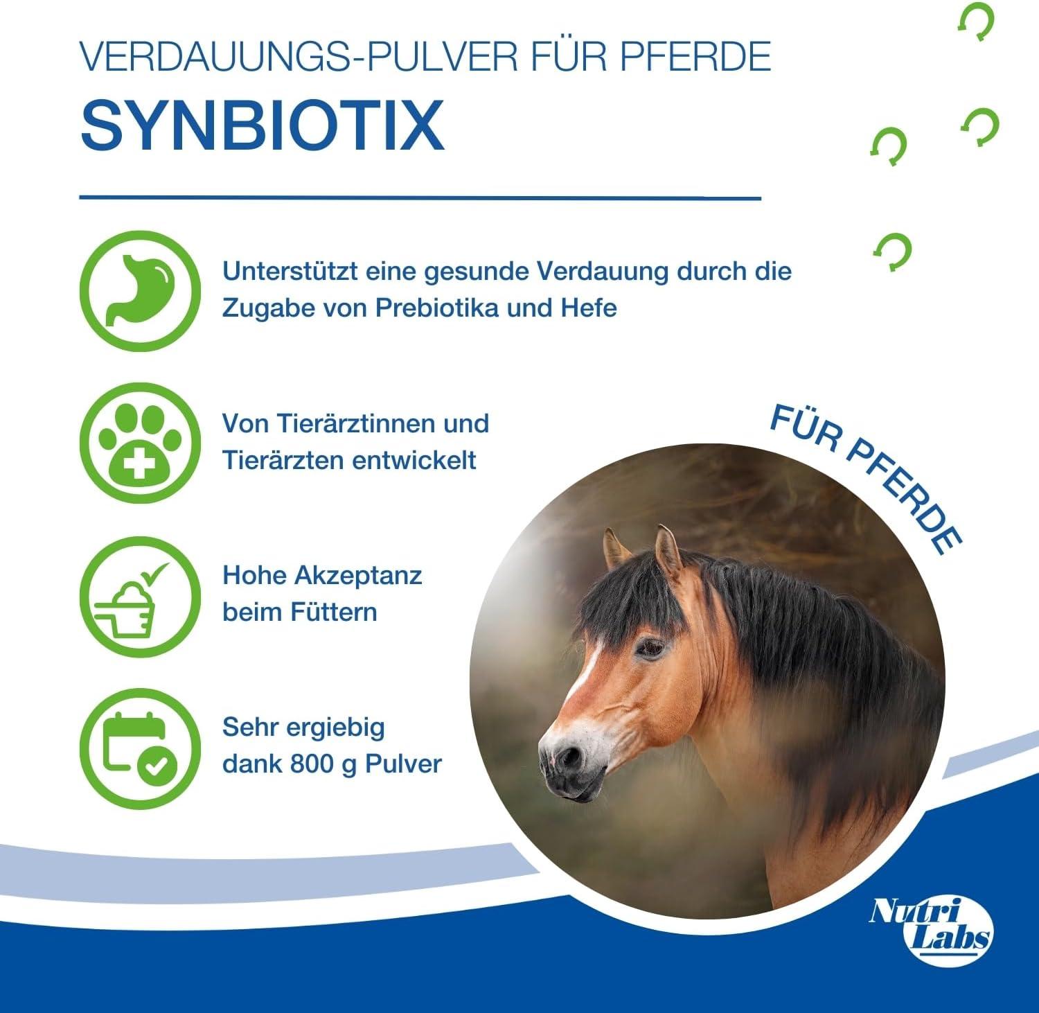 Nutrilabs Synbiotix Powder for Horses - 800g Digestive Supplement for ...