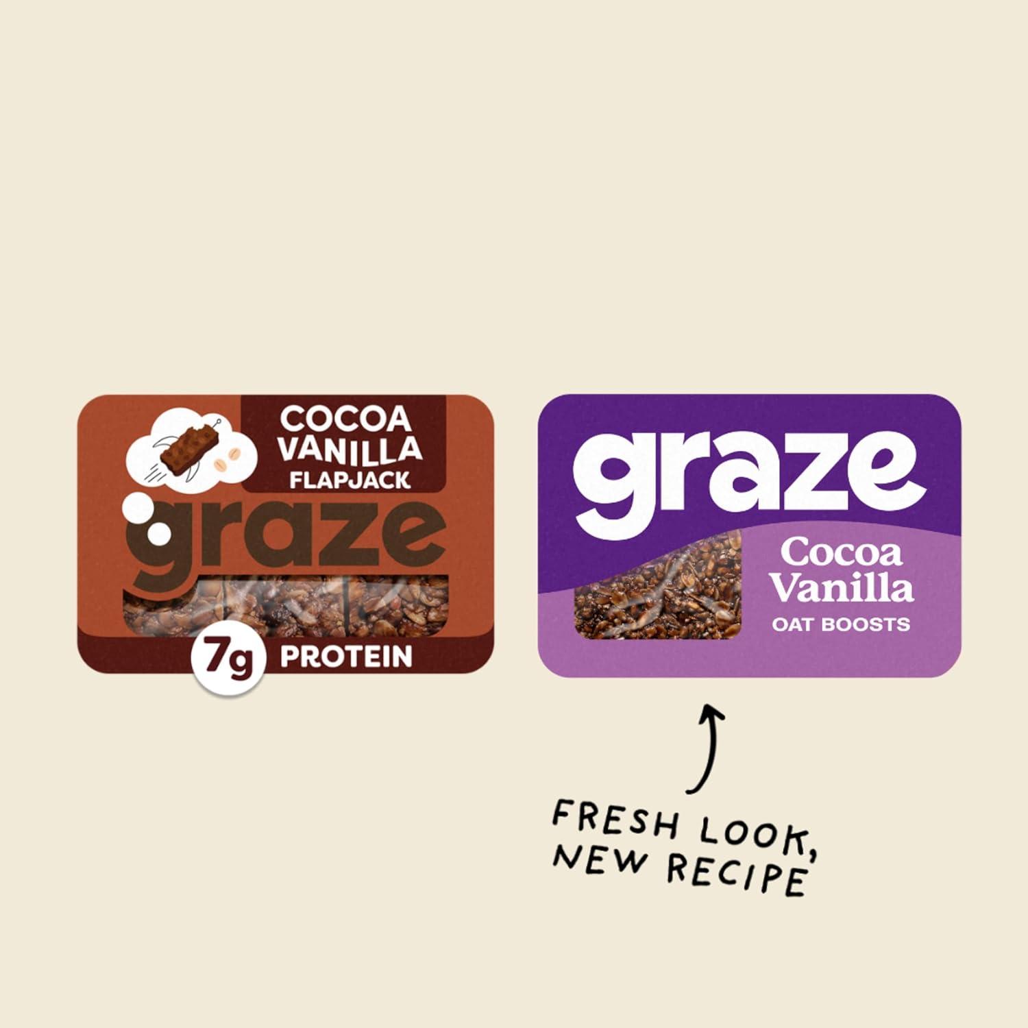 Graze Cocoa Vanilla Oat Flapjacks Vegetarian Healthy Snacks High in ...
