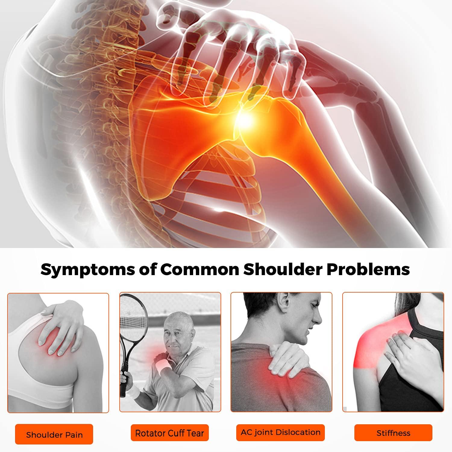 Heated Shoulder Brace with Adjustable Heat Settings for Pain Relief ...