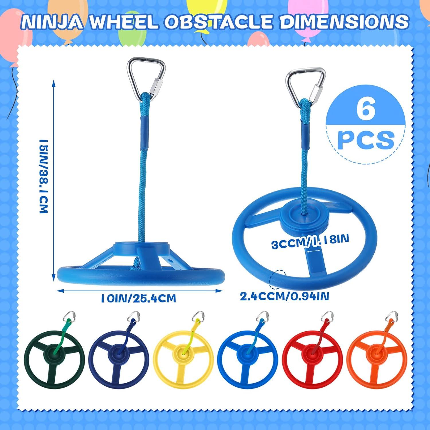 Sanwuta Ninja Monkey Bars - 6 Pack Trapeze Swing Bars for Obstacle ...