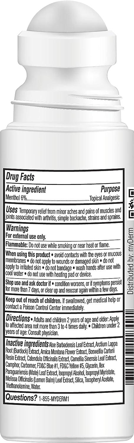 Myderm PRO Freeze Roll-On 3 fl oz - Extra Strength 6% Menthol - Hands ...