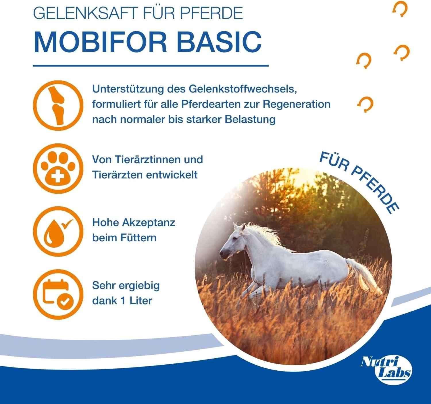 Nutrilabs Mobifor Basic Joint Juice for Horses 1L - Chondroitin ...