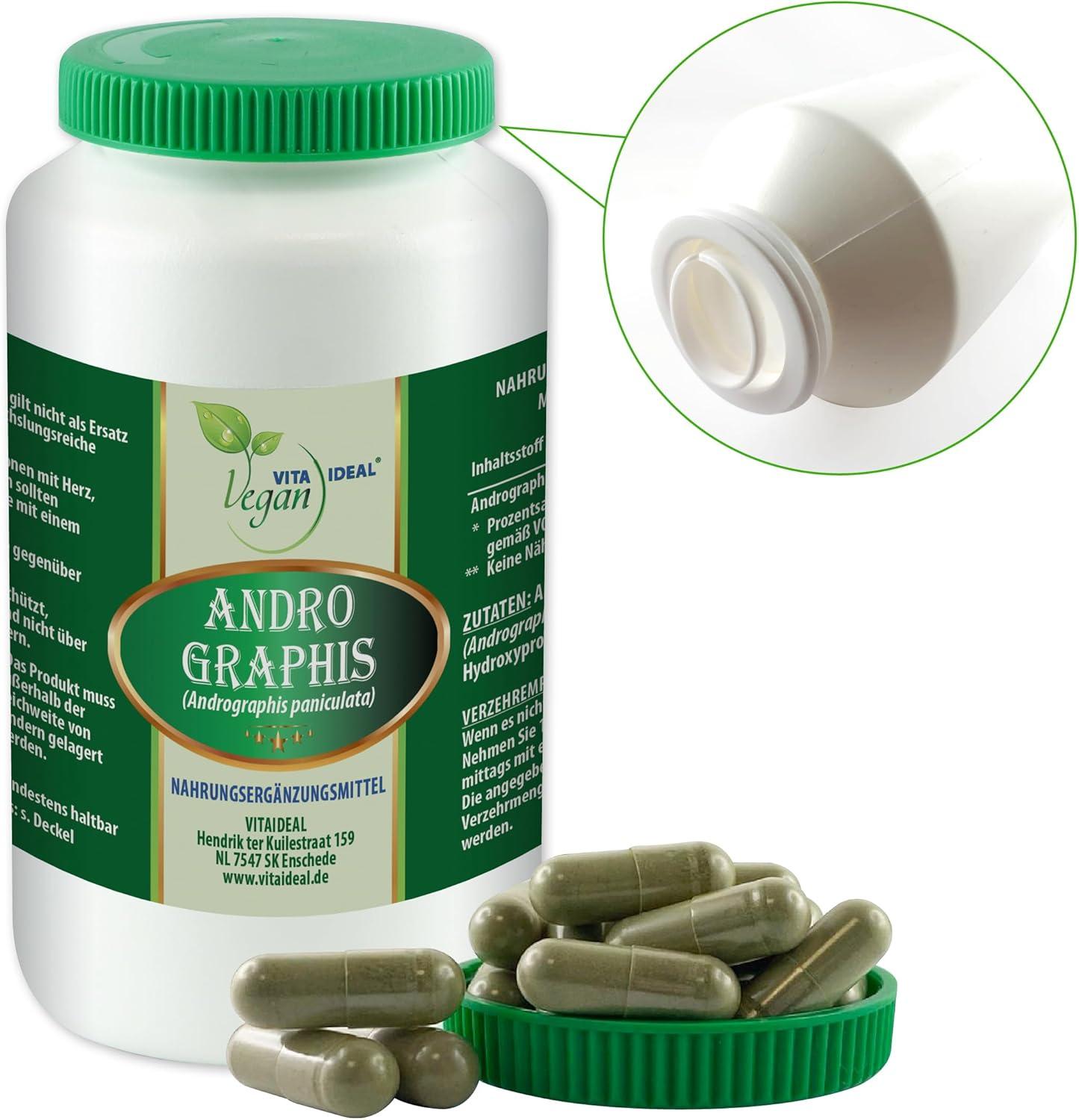 Vita Ideal Vegan Andrographis - 90 Capsules Chiretta Kraut | Pure 800mg ...