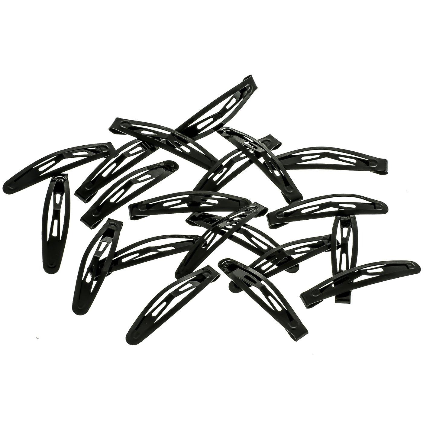 HAARallerliebst Small Black Hair Clips (20 Pack 4.3cm) with Stylish ...