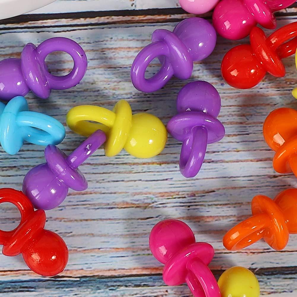 Mini Deco Pacifier Set - 100 Acrylic Pacifiers for Baby Baptism ...
